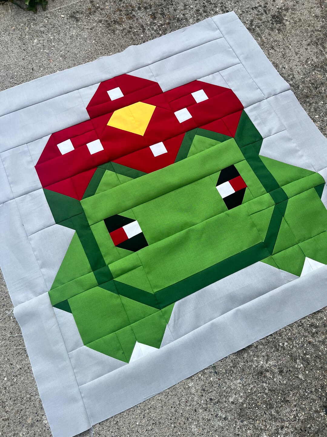 PDF Quilt Block Pattern: Blooming Lizard- Includes Instructions for 24 ...