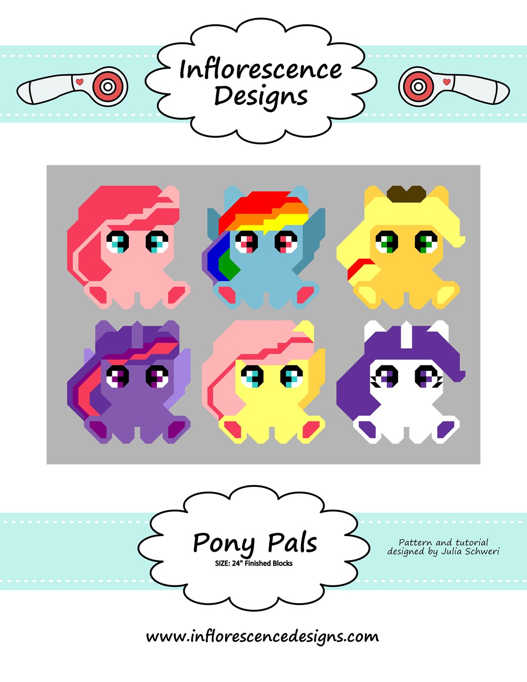 Pony Pals PDF Quilt Block Pattern: Includes Instructions for 24 ...
