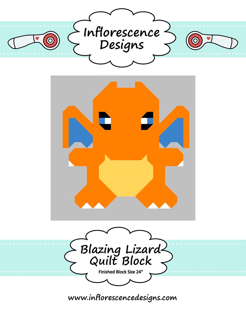 PDF Quilt Block Pattern: Blazing Lizard Includes Instructions - Etsy
