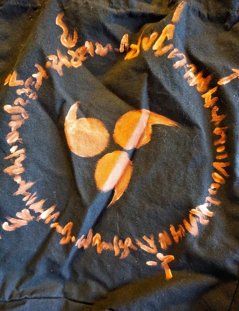 Hand Bleached Curse Mark Anime Inspired Tote Bag - Etsy