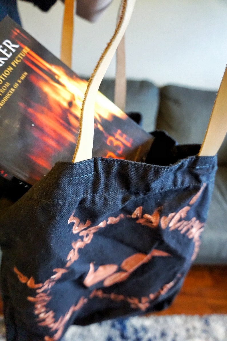 Hand Bleached Curse Mark Anime Inspired Tote Bag - Etsy