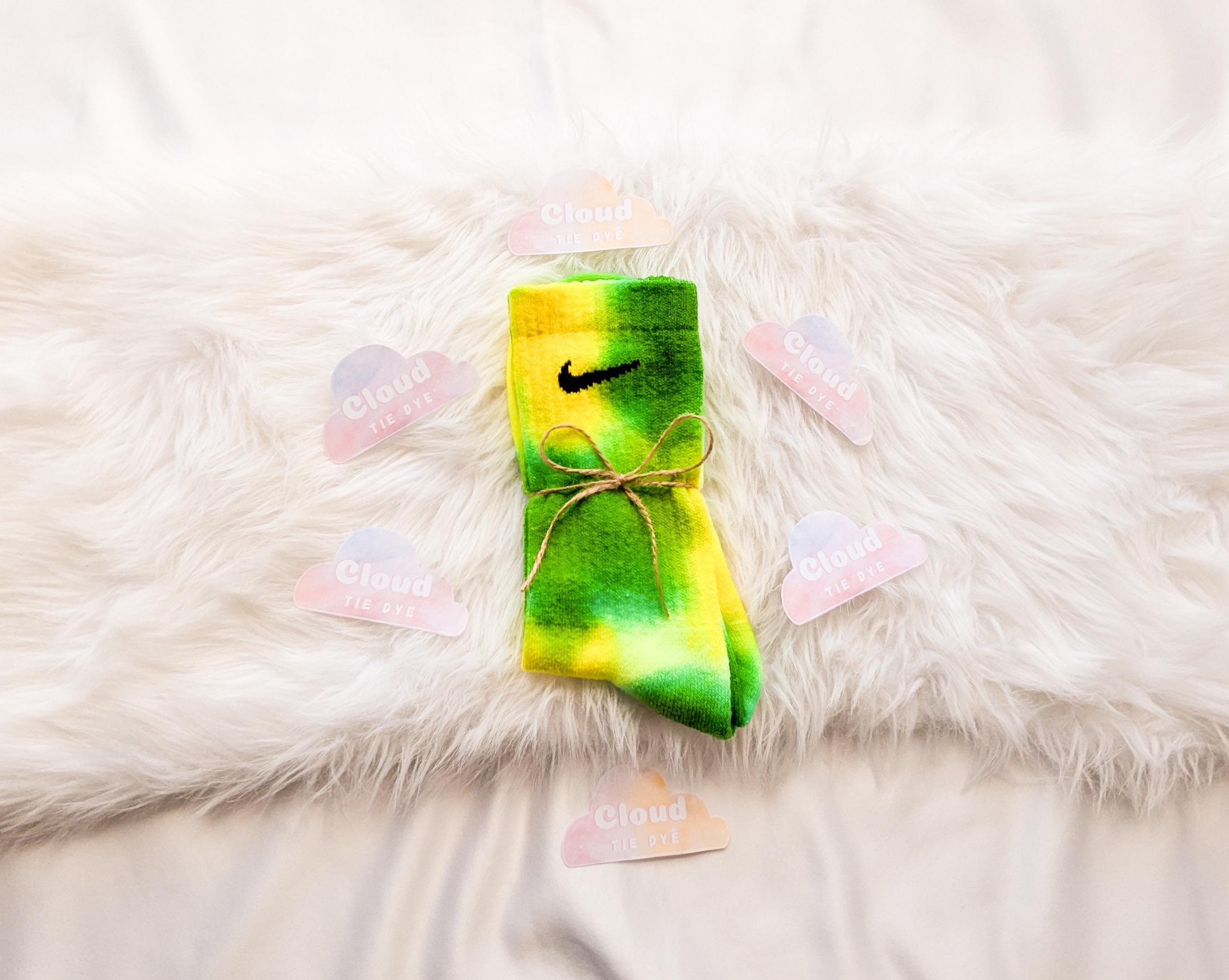 Tie Dye NIKE Socks - 'the Neon Collection' - L Neon Yellow and Neon ...