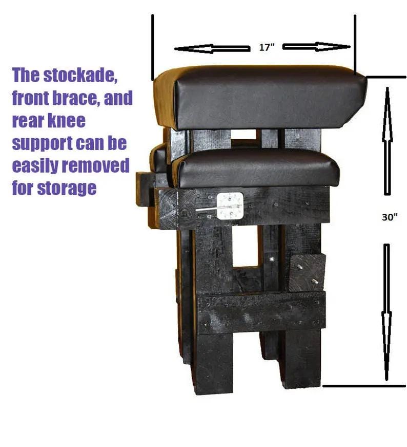 Self-bondage Stockade Bench | Spanking Bench With Time-release Cuffs ...