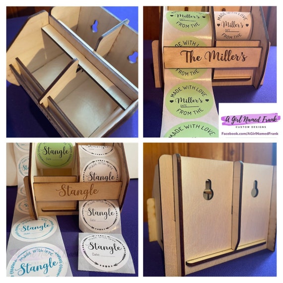 PERSONALIZED STICKER Dispenser/holder With 50 Free - Etsy
