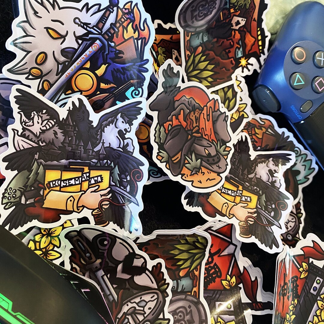 Vinyl Gaming Stickers RDR2 TLOU Final Fantasy Resident Evil Okami - Etsy