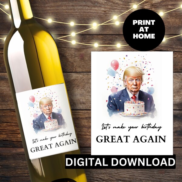 Trump Wine Label - Etsy