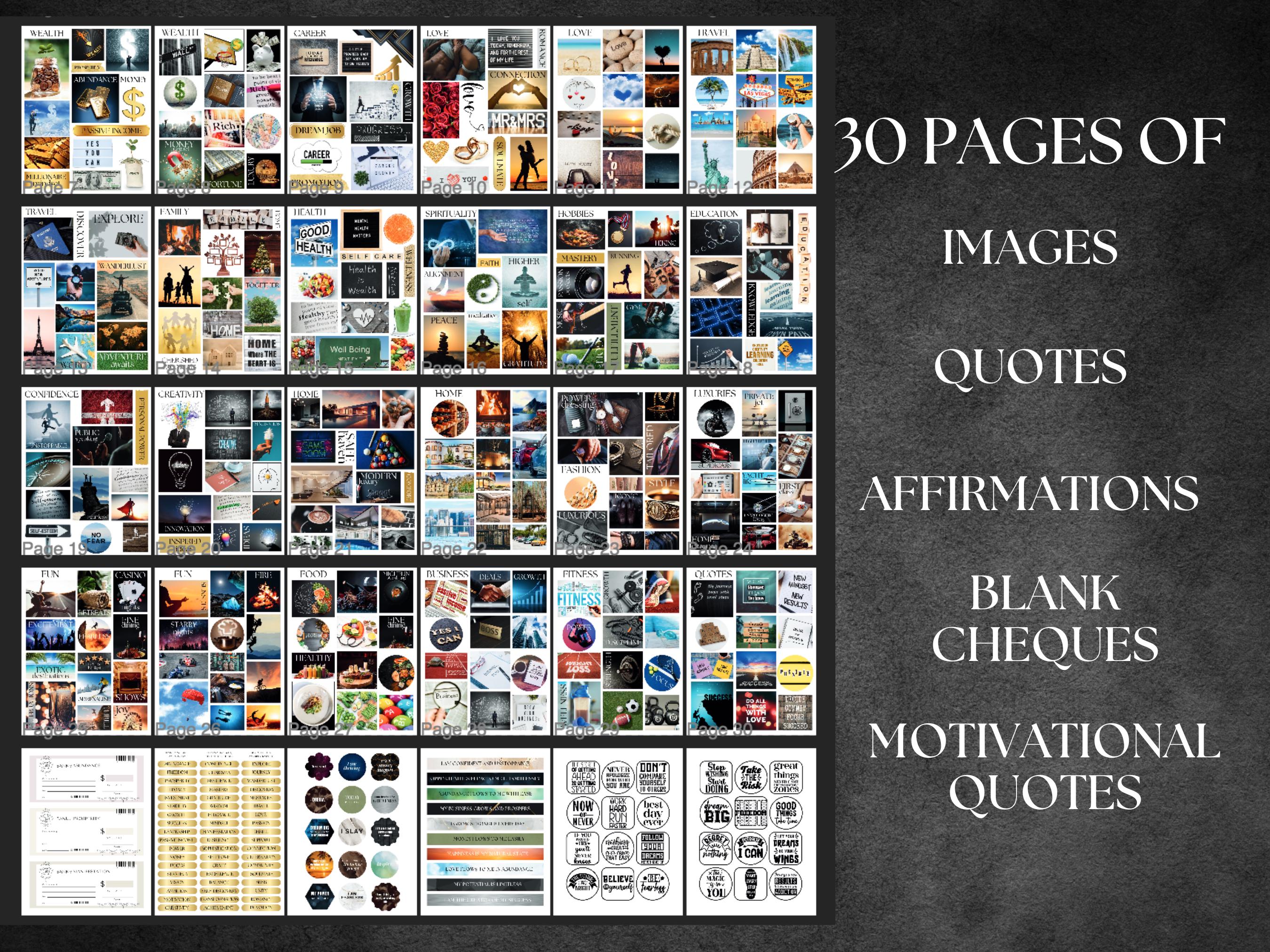 Printable Vision Board Kit - Etsy