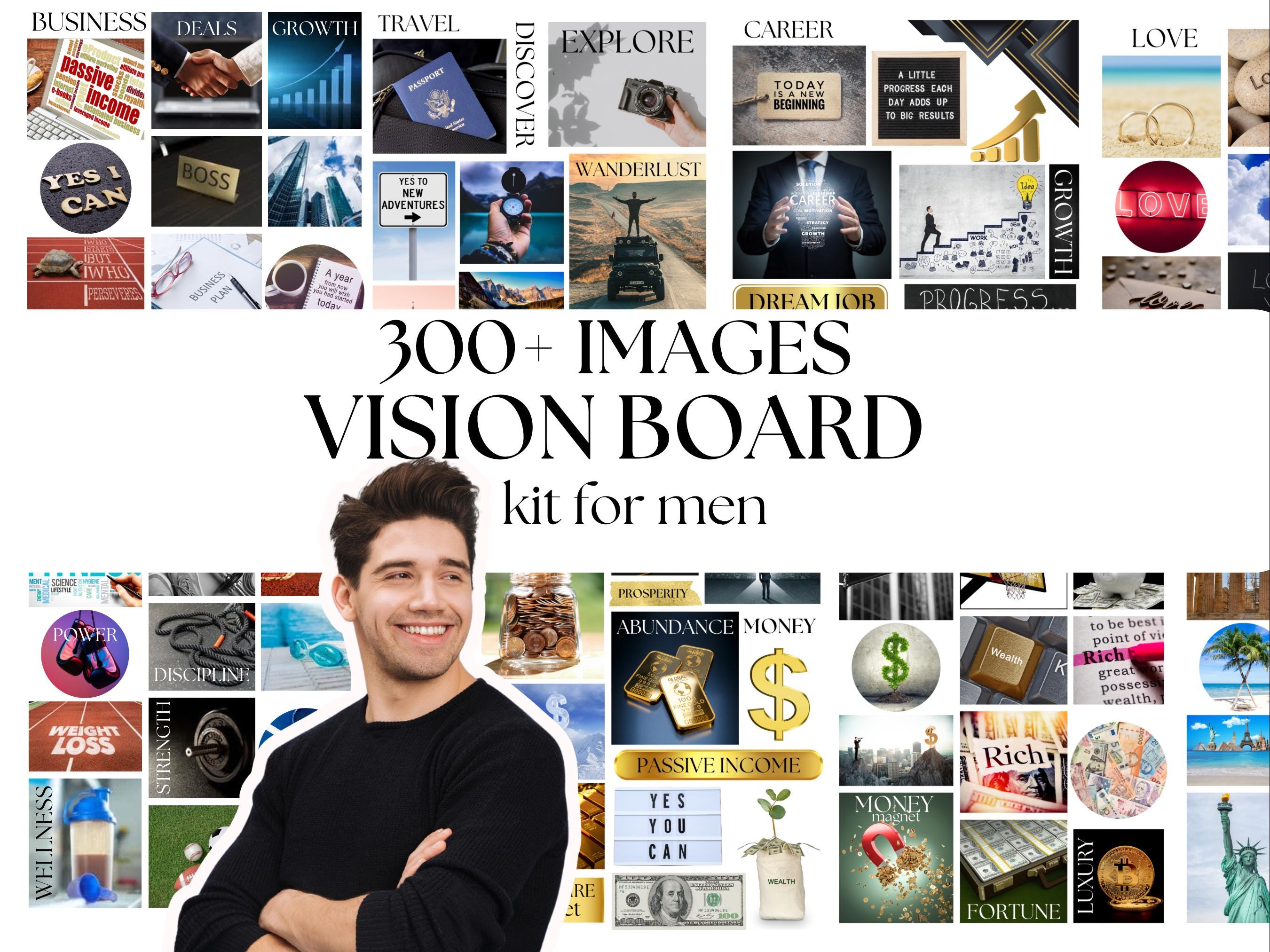 Vision Board Kit for Men, Manifesting Images Digital Download, Vision ...