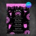 Editable Pink Glitter Cocktail Menu Template, Bartender Drinks Menu ...