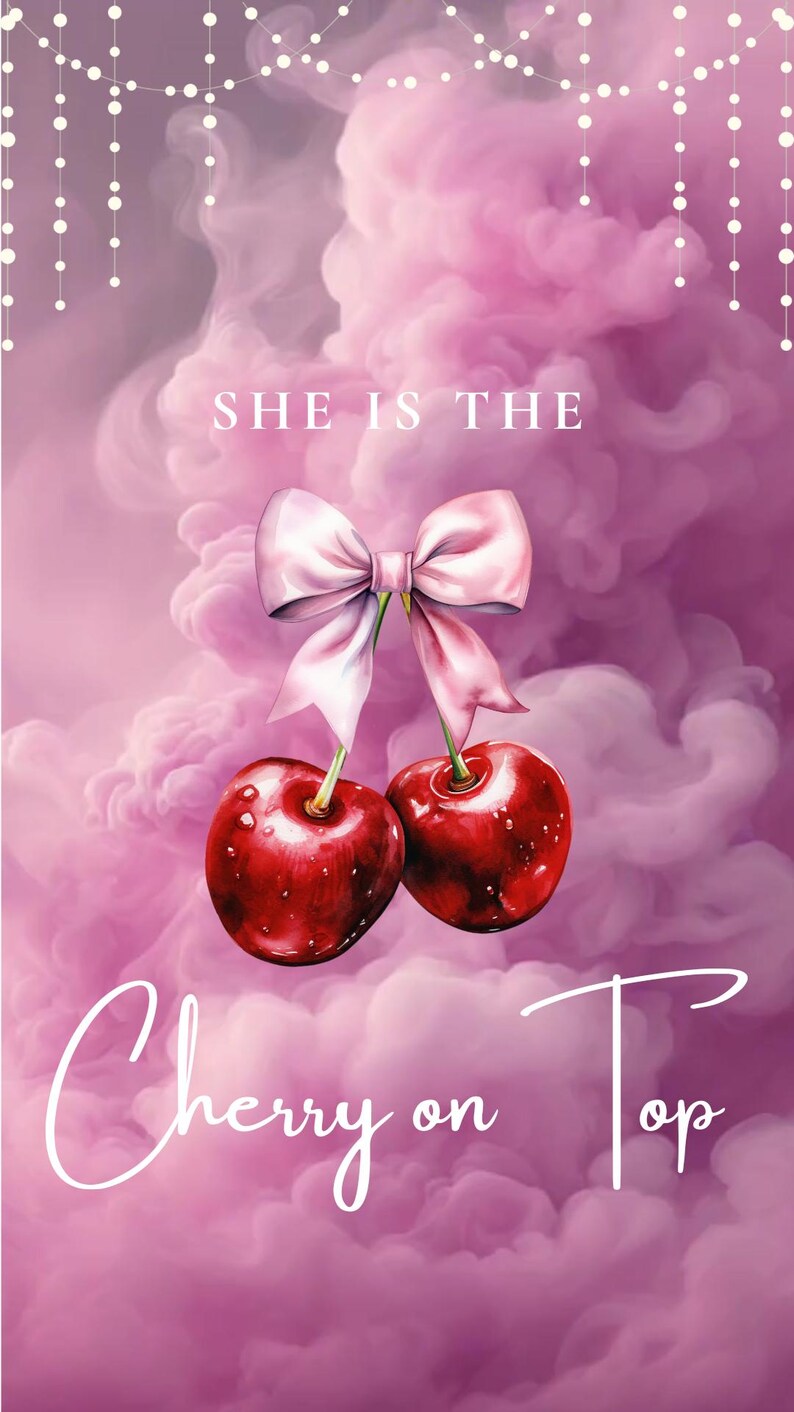 Animated Cherry Baby Shower Invitation Template, She is the Cherry on ...