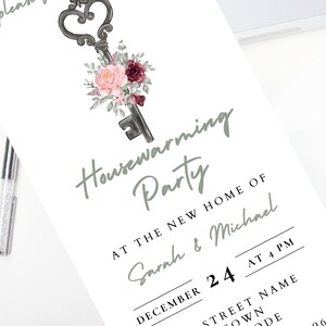 Key Themed Housewarming Invitation Template Digital Download - Etsy