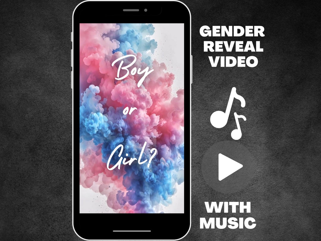 Animated Gender Reveal Video With Music, Pregnancy and Baby ...