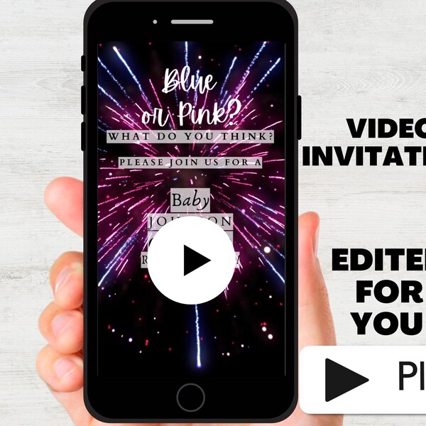 Firework Invitation - Etsy