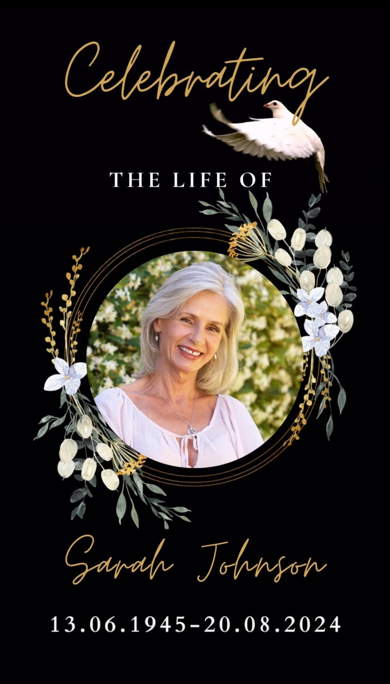 Animated Funeral Invitation, Celebration of Life Invitation Video ...