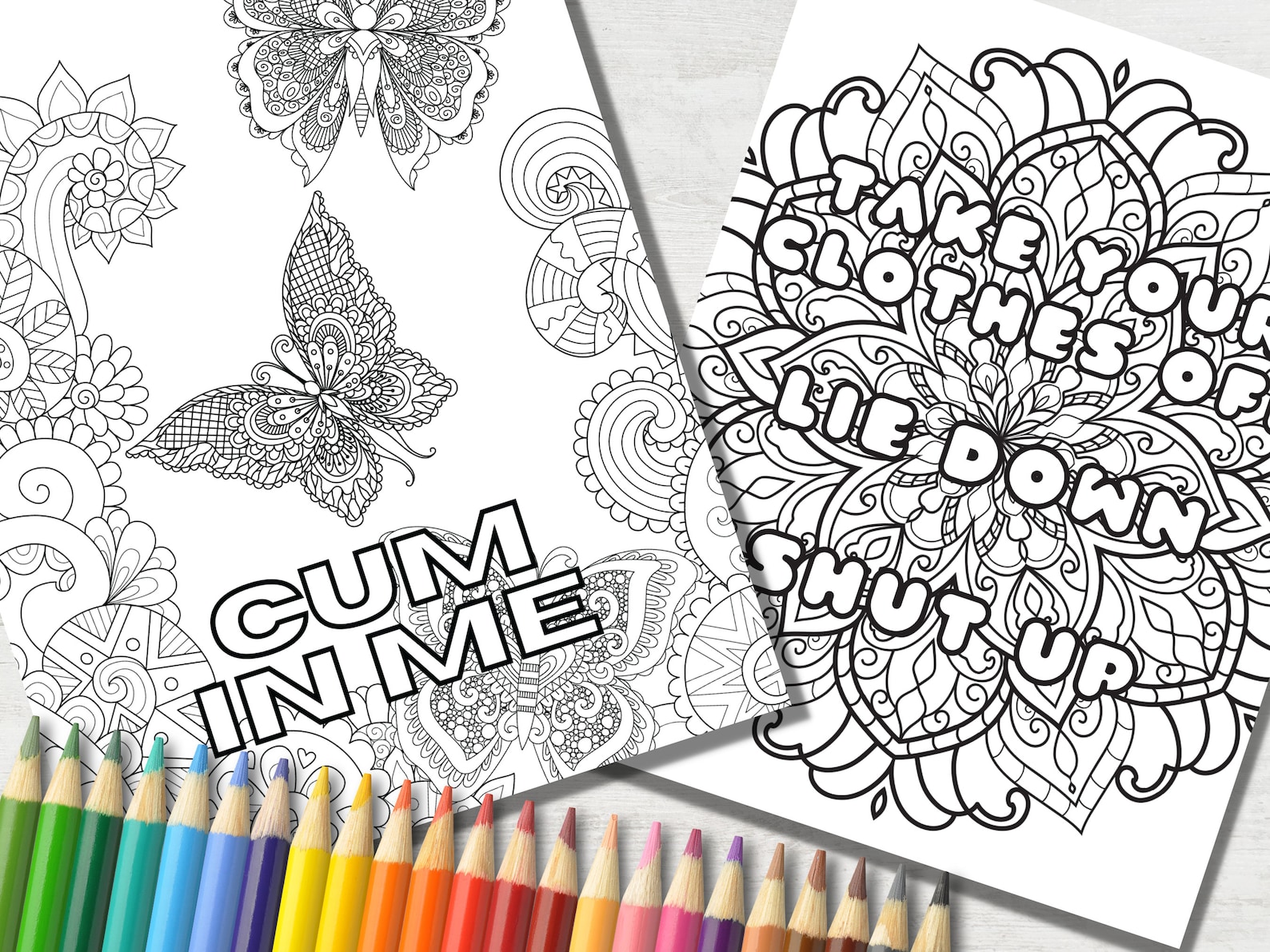 10 Naughty Adult Coloring Pages With Dirty Swear Words and Sexy Phrases ...