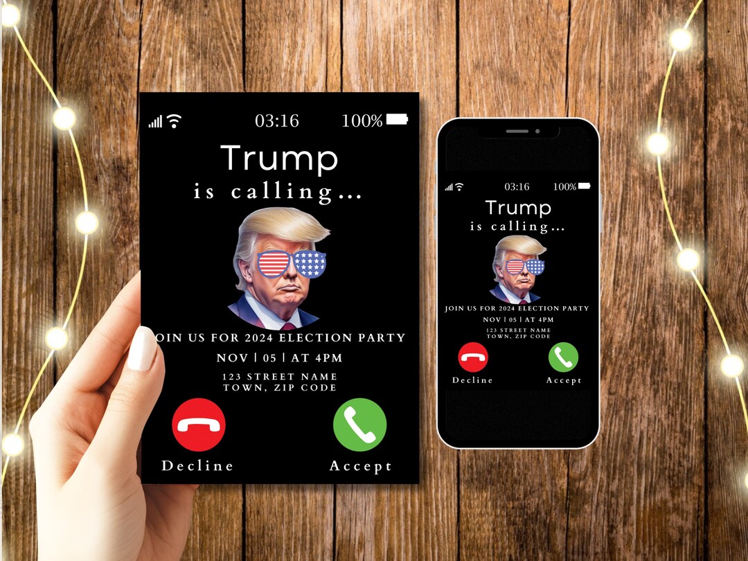 Political Patriotic Donald Trump Election Watch Night Party Invitation ...