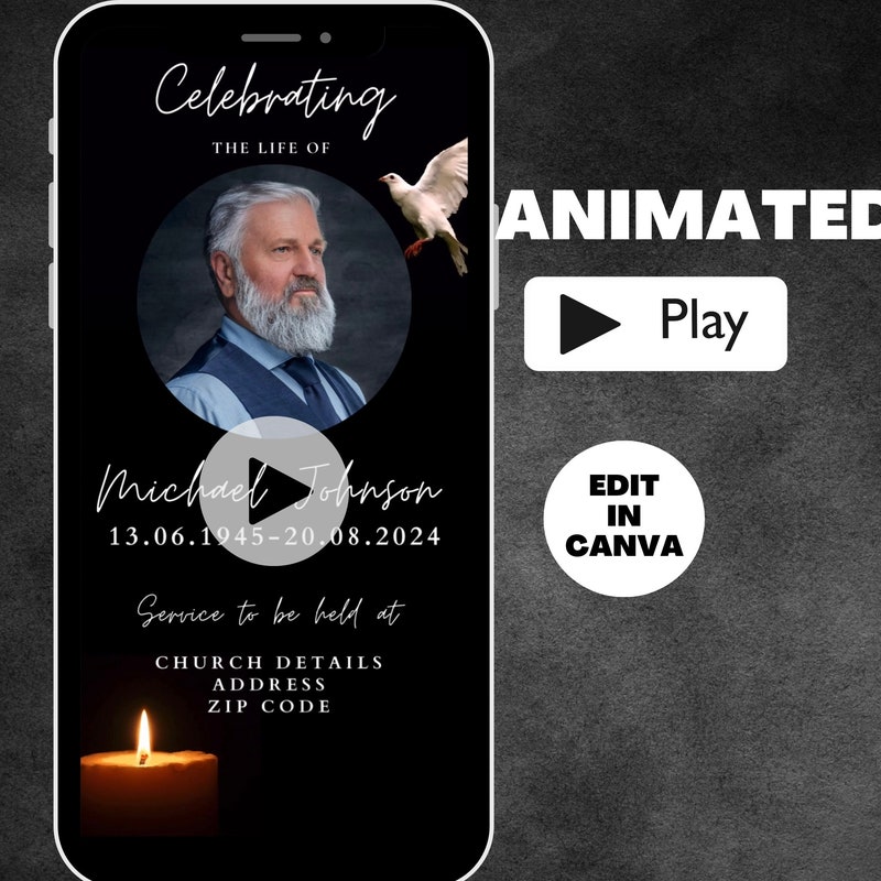 Funeral Invitation - Etsy