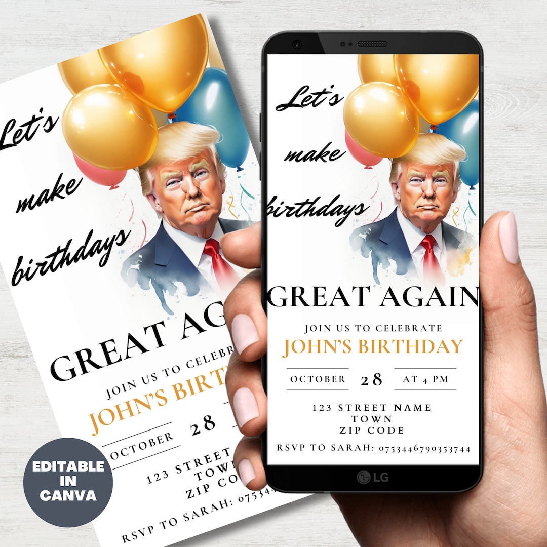 Let's Make Birthdays Great Again Funny Trump Birthday - Etsy