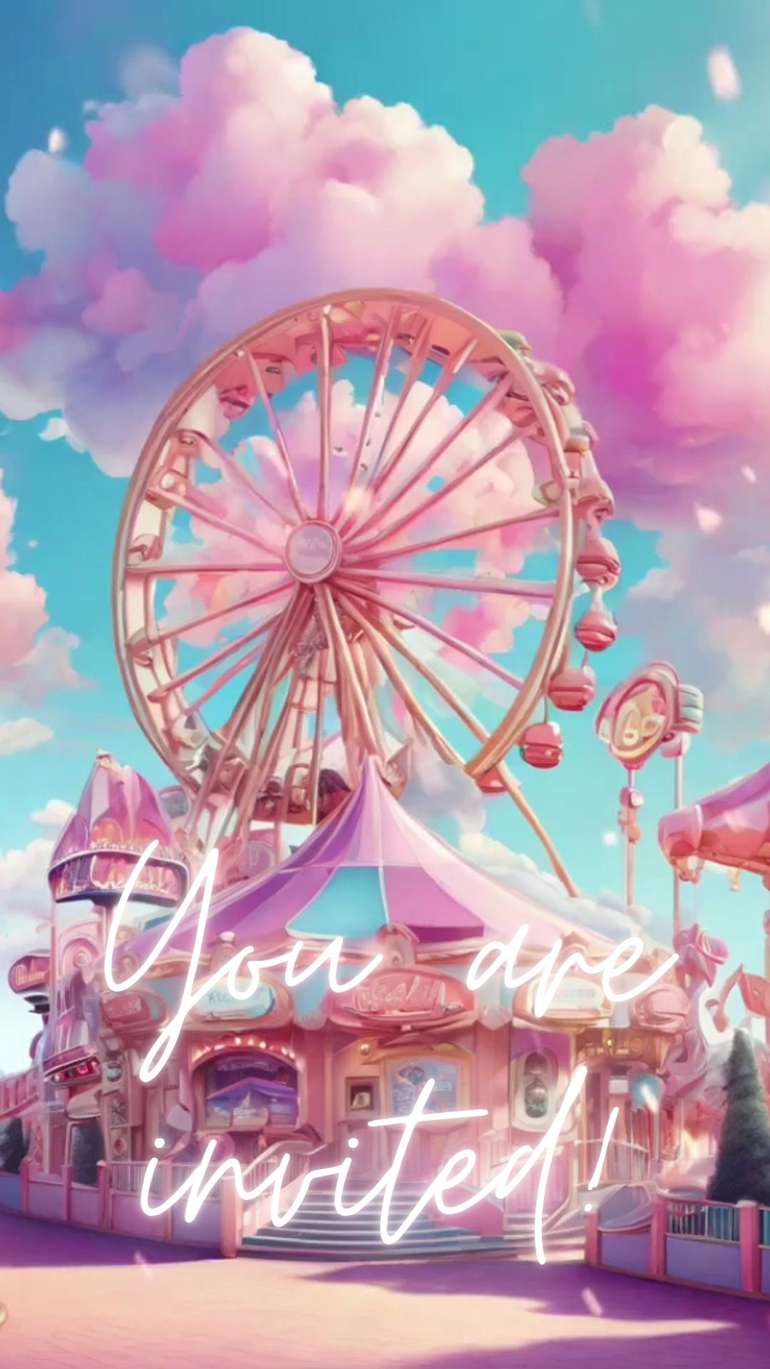 Animated Amusement Park Birthday Party Invitation Video, Photo ...