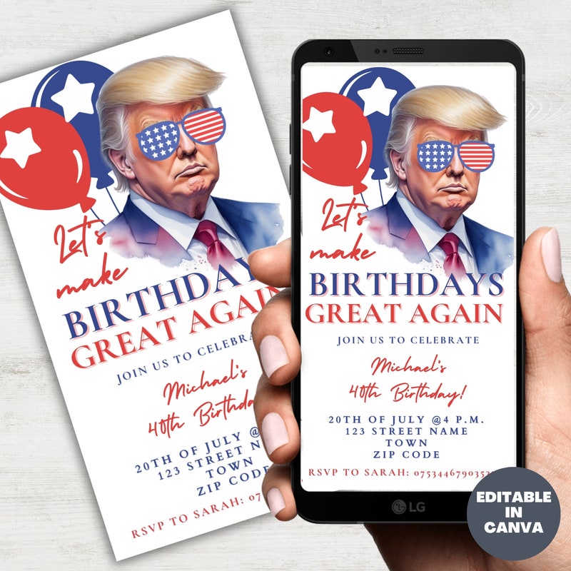 Donald Trump Birthday Cards - Etsy