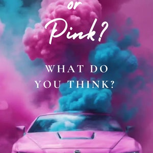 Animated Smoky Car Theme Gender Reveal Invitation Video, Wheels or ...