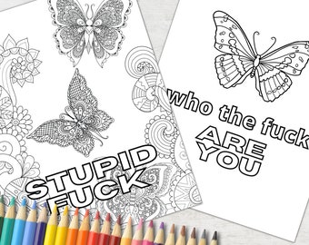 10 Dirty Coloring Pages for Adults With Naughty Swear Words and Sexy ...