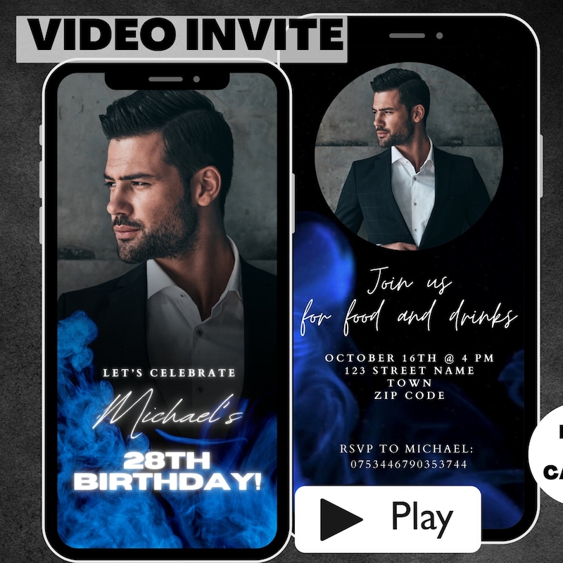 Men Birthday Invite - Etsy