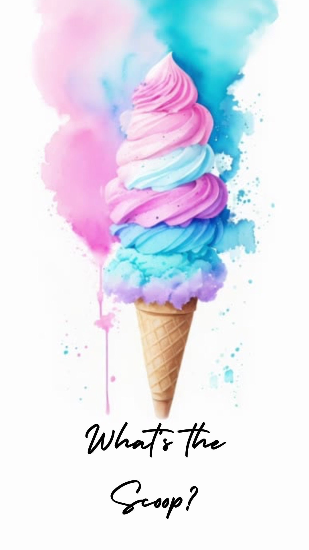 Animated Whats the Scoop Ice Cream Gender Reveal Invitation Video ...