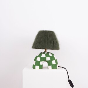 Handmade Green Check 'me' Lamp, Table Lamp, Lighting, Designer Lamp ...