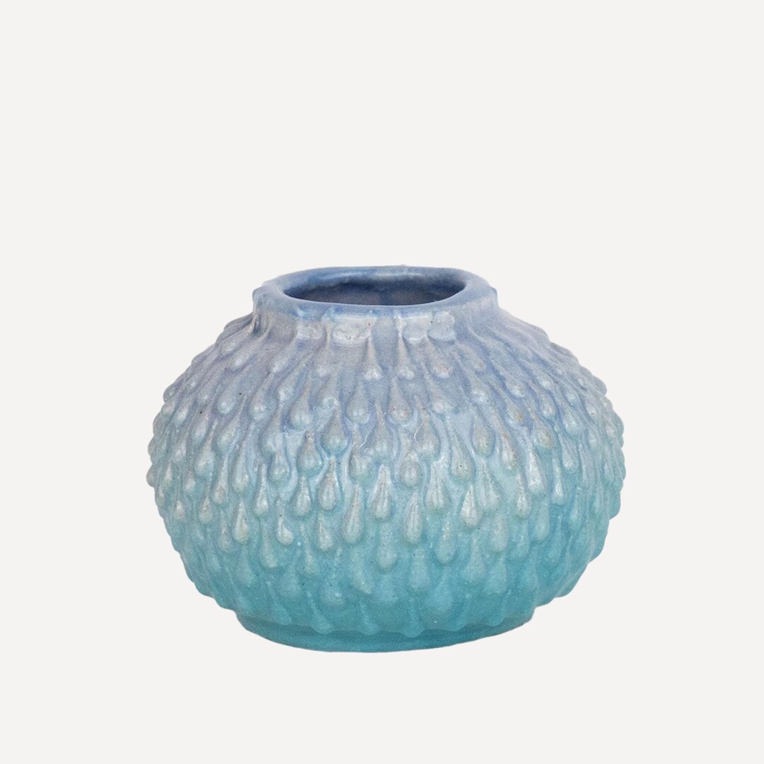 Drippy Bud Vase With Purple and Blue Ombre Pattern, Funky Ceramic Vase ...