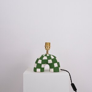 Handmade Green Check 'me' Lamp, Table Lamp, Lighting, Designer Lamp ...
