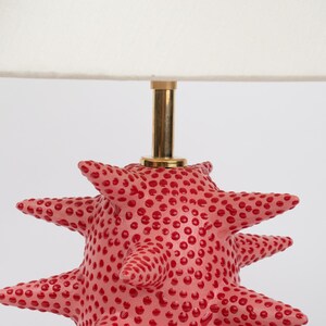 Handmade Pink Table Lamp- Spiked Texture, Lighting, Bedside Table Lamp ...