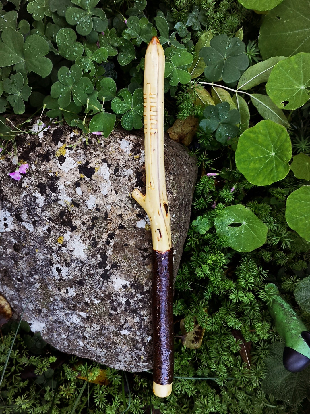 Celtic Ogham WAND Yew. Unique and Lovingly Hand Carved for Pagans ...