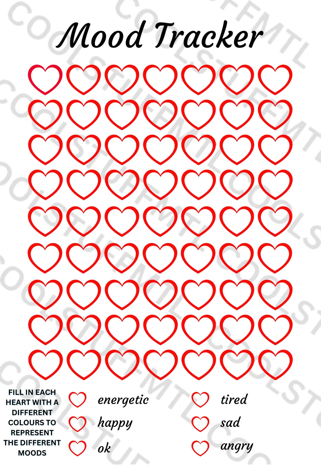 Mood Tracker - A5 Journal Page - Printable Tracker - Mood Log - Track ...