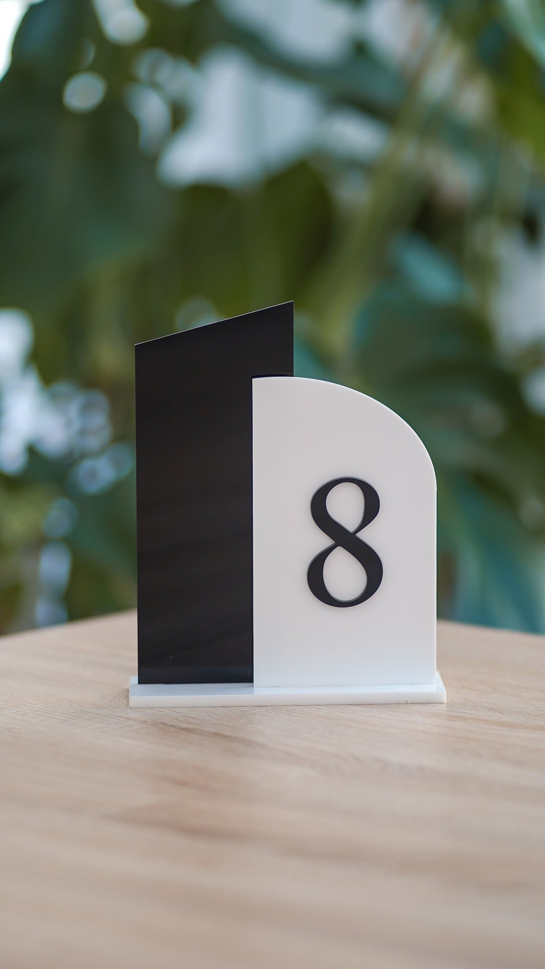 Black & White Custom Half Arch Table Numbers Arch Panels - Etsy