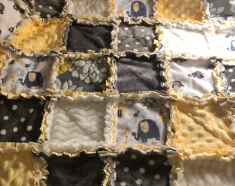 Minky Rag Quilt | Etsy