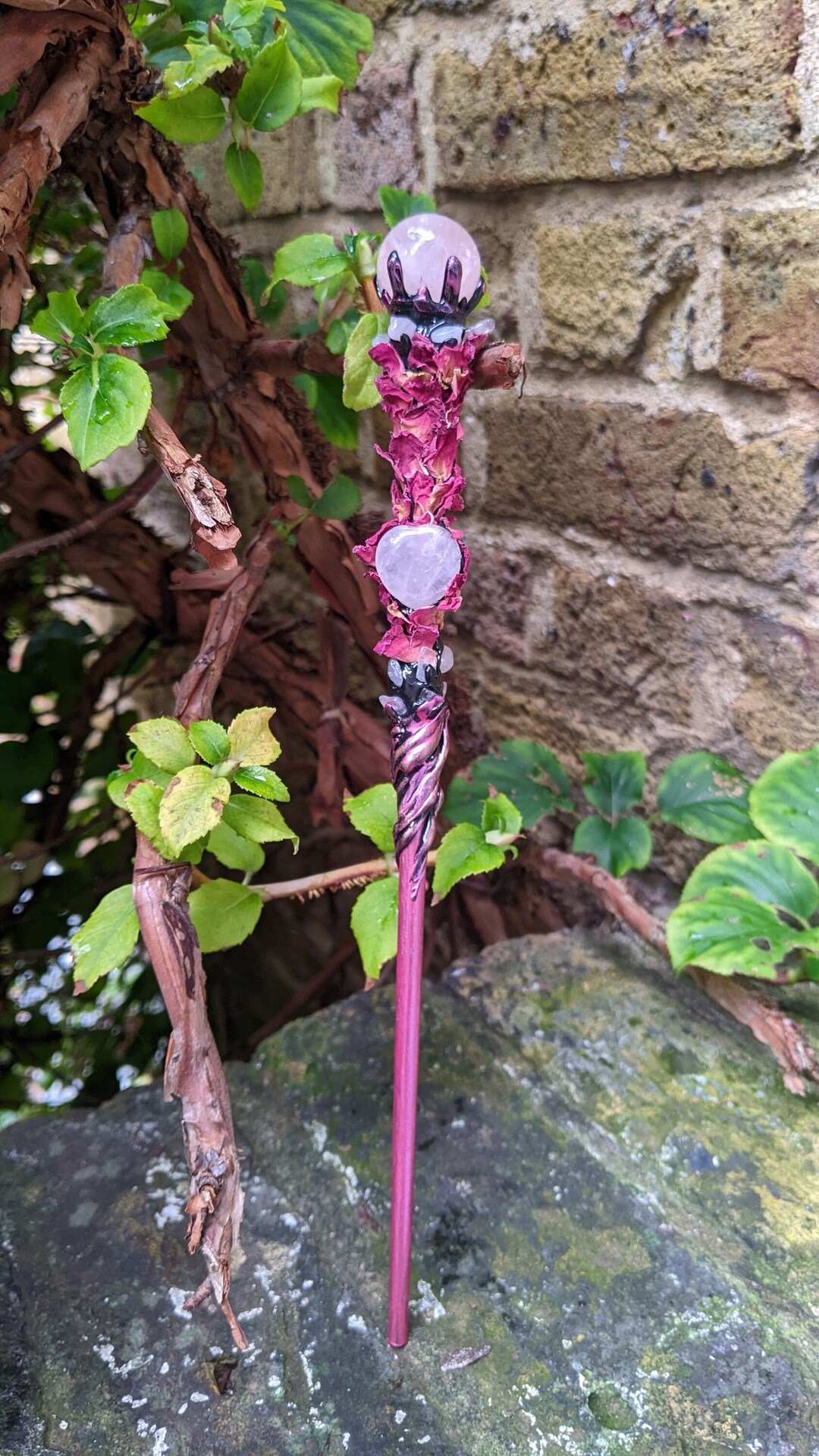 Rose Quartz Wand, Witch Wand, Love Wand, Pink Wand, Witch Wand, Witch ...