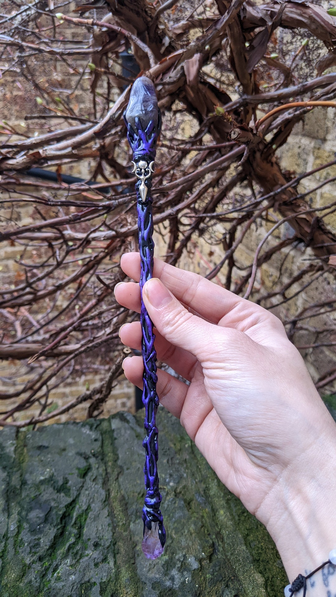 Amethyst Wand, Goddess Wand, Crystal Wand, Witch Wand, Wizard Wand ...