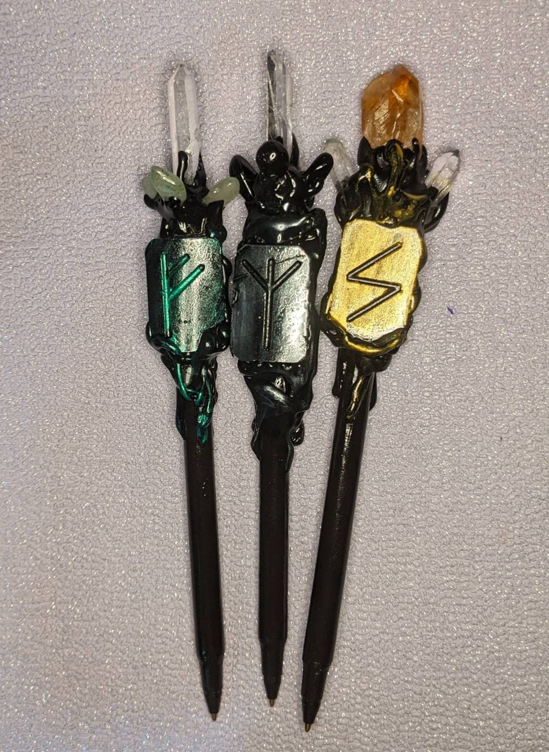 Wand Pen With Viking Runes, Viking Runes, Magic Pen, Manifestation Pen ...