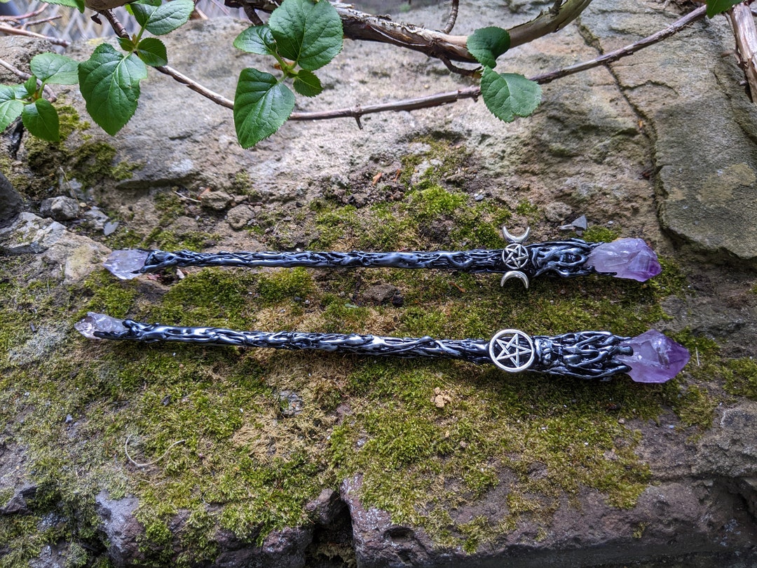 Amethyst Wand, Rough Cluster, Amethyst Point Wand, Amethyst Witch ...
