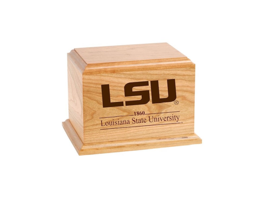 LSU the Victory - Louisiana State University Solid Cherry Cremation Urn ...