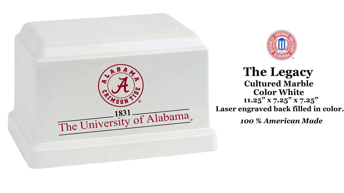 Al the Legacy - the University of Alabama Cultured Marble Urn - Etsy