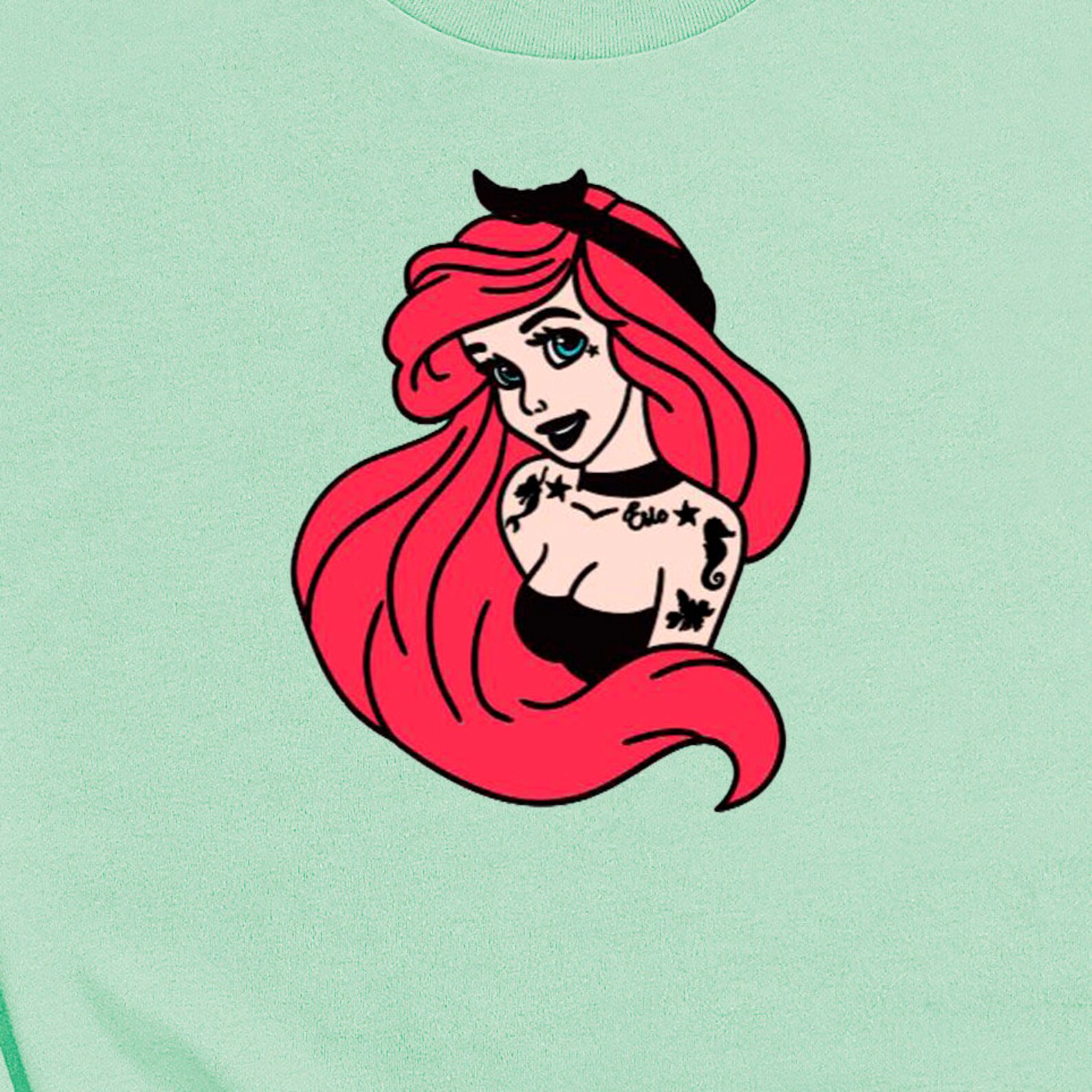 Punk Rock Ariel T Shirt Ariel T Shirt Little Mermaid T | Etsy