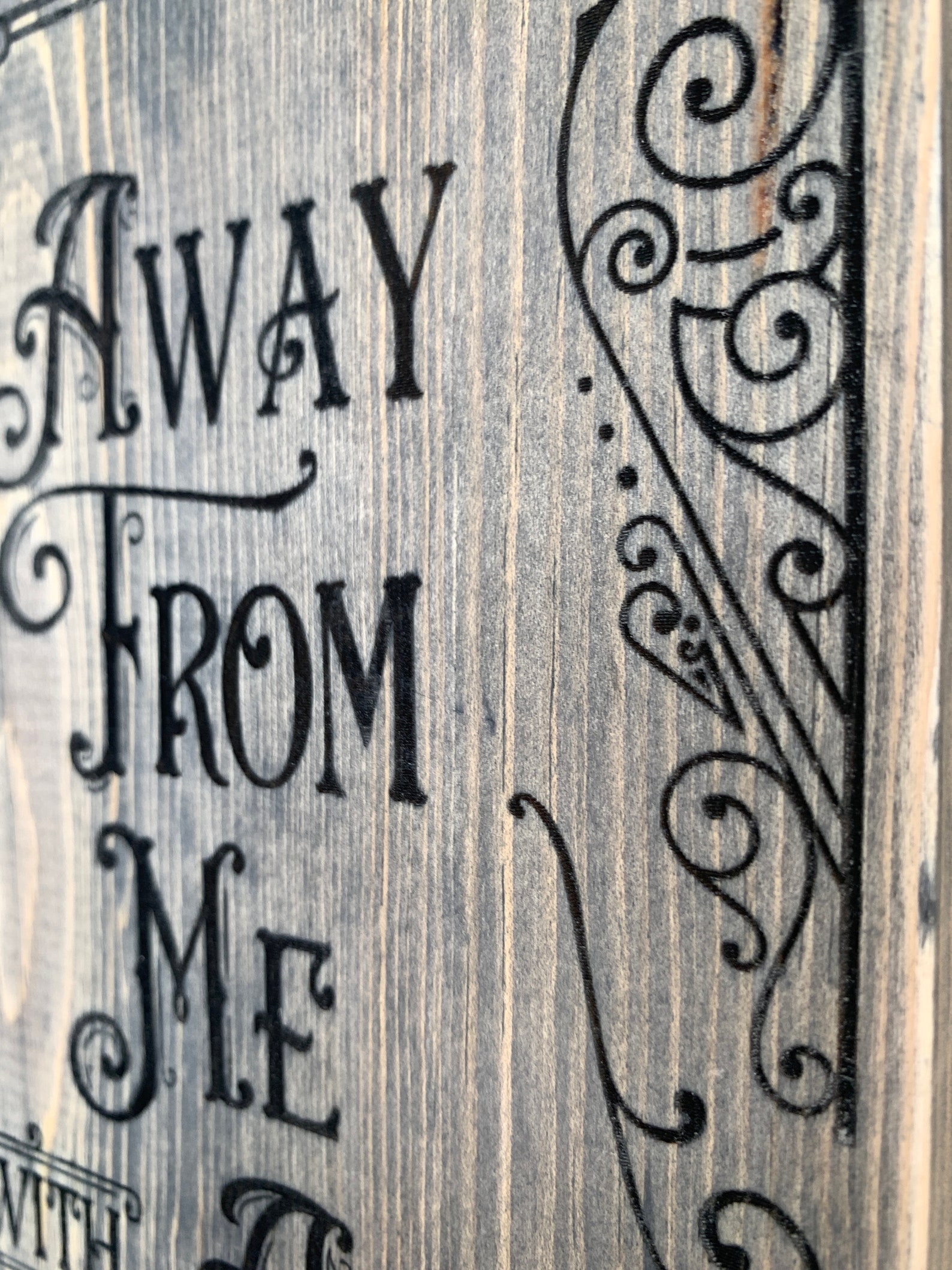 Funny Vintage Style Wood Sign: 'away From Me With All Thou Bullshittery ...