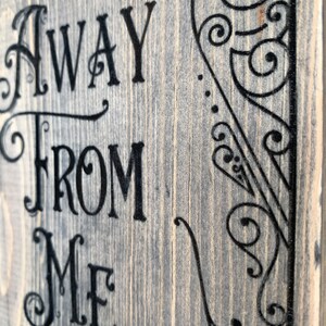 Funny Vintage Style Wood Sign: 'away From Me With All Thou Bullshittery ...