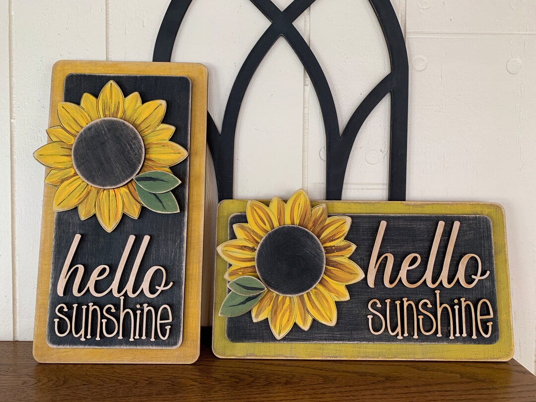 Hand Painted Sunflower Sign: Summer Decor, Bead and Board Art - Etsy