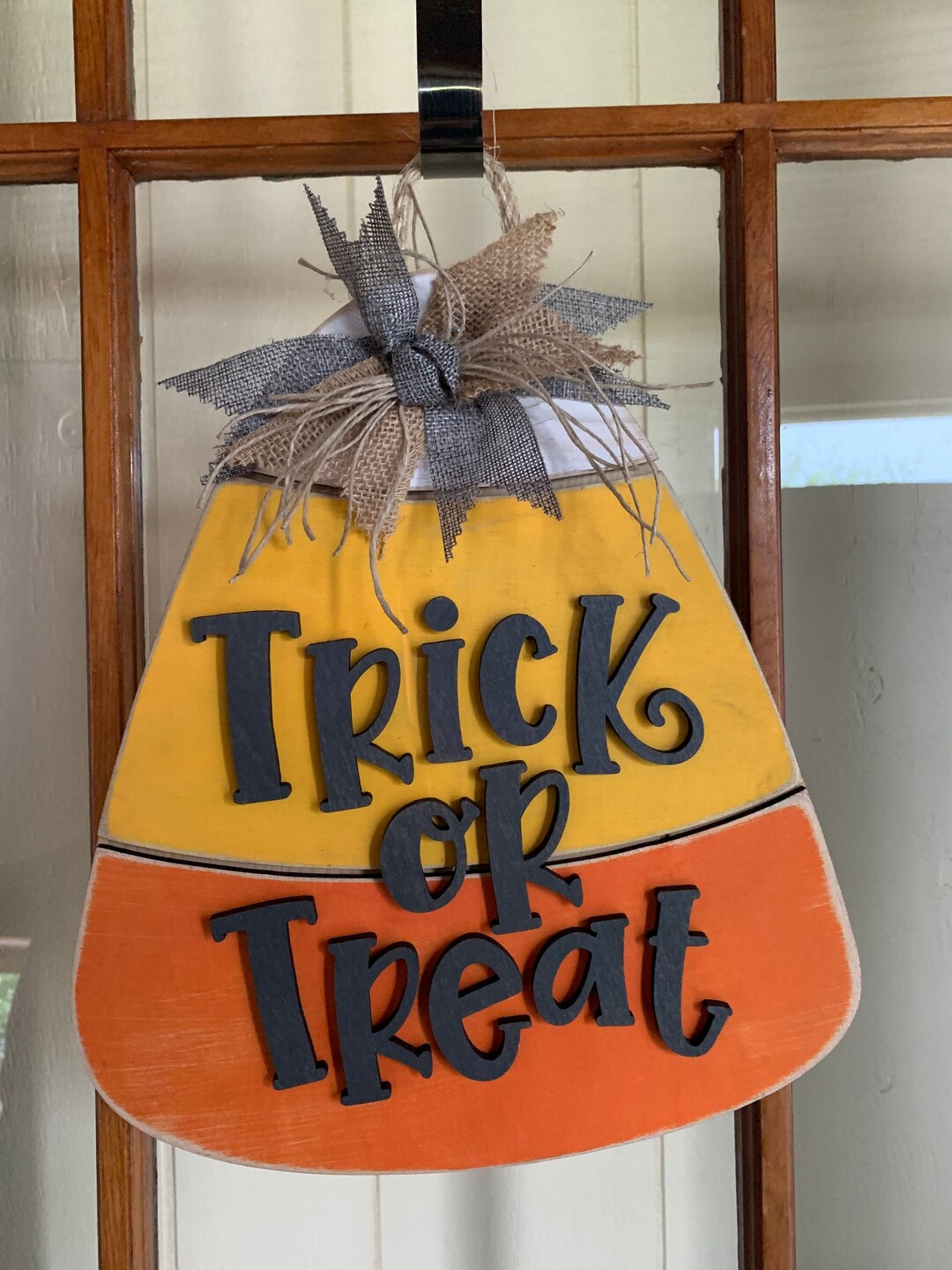 Candy Corn Trick or Treat Wooden Sign, Handmade Sign, Made in Iowa ...