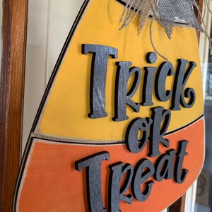 Candy Corn Trick or Treat Wooden Sign, Handmade Sign, Made in Iowa ...