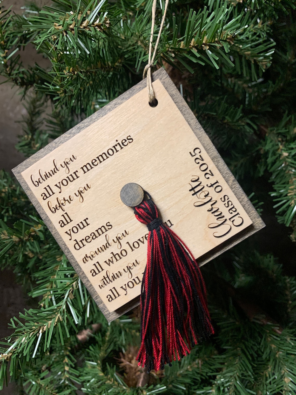 Engraved Wooden Graduation Ornament: Handmade Keepsake Gift - Etsy