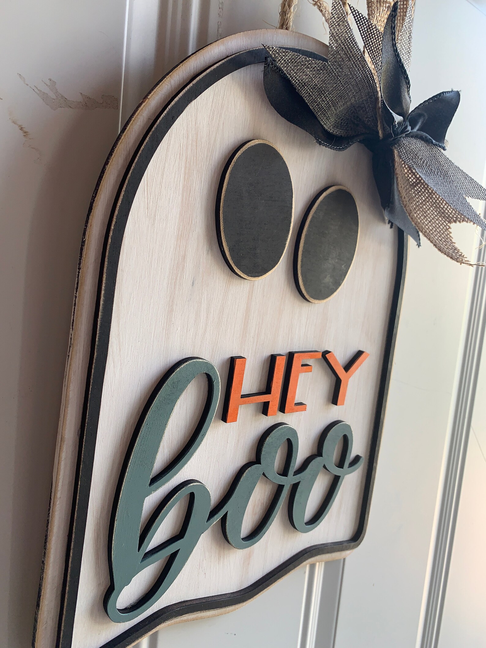 Hey Boo Laser Cut Halloween Sign Handmade Sign Farmhouse | Etsy